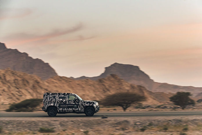 New Land Rover Defender Prototype in Desert Testing