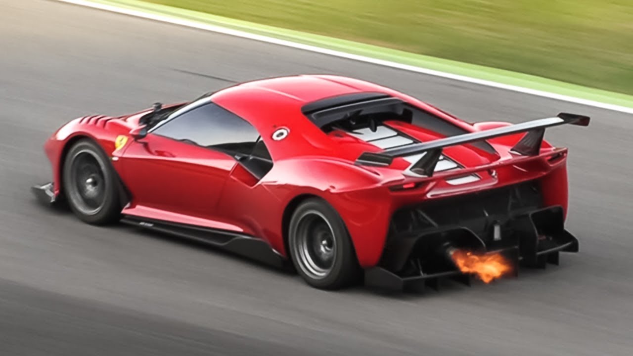 Ferrari P80/C in action at Mugello Circuit