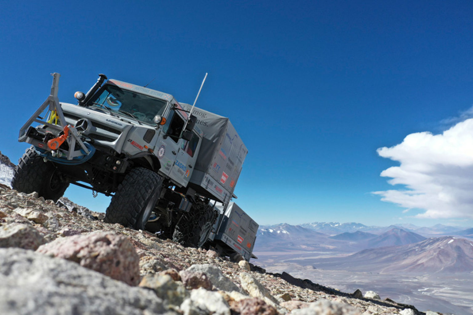 Extreme Unimog Trucks Set the World Altitude Record at 6694 Metres